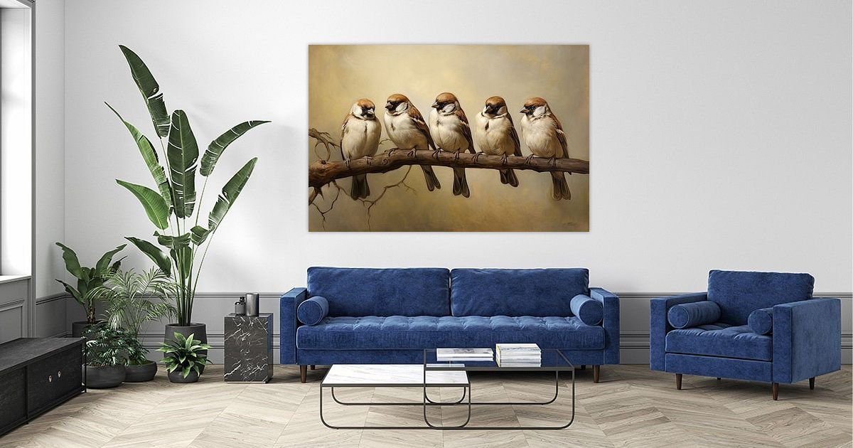 Mussen van Blikvanger Schilderijen op canvas, behang en meer